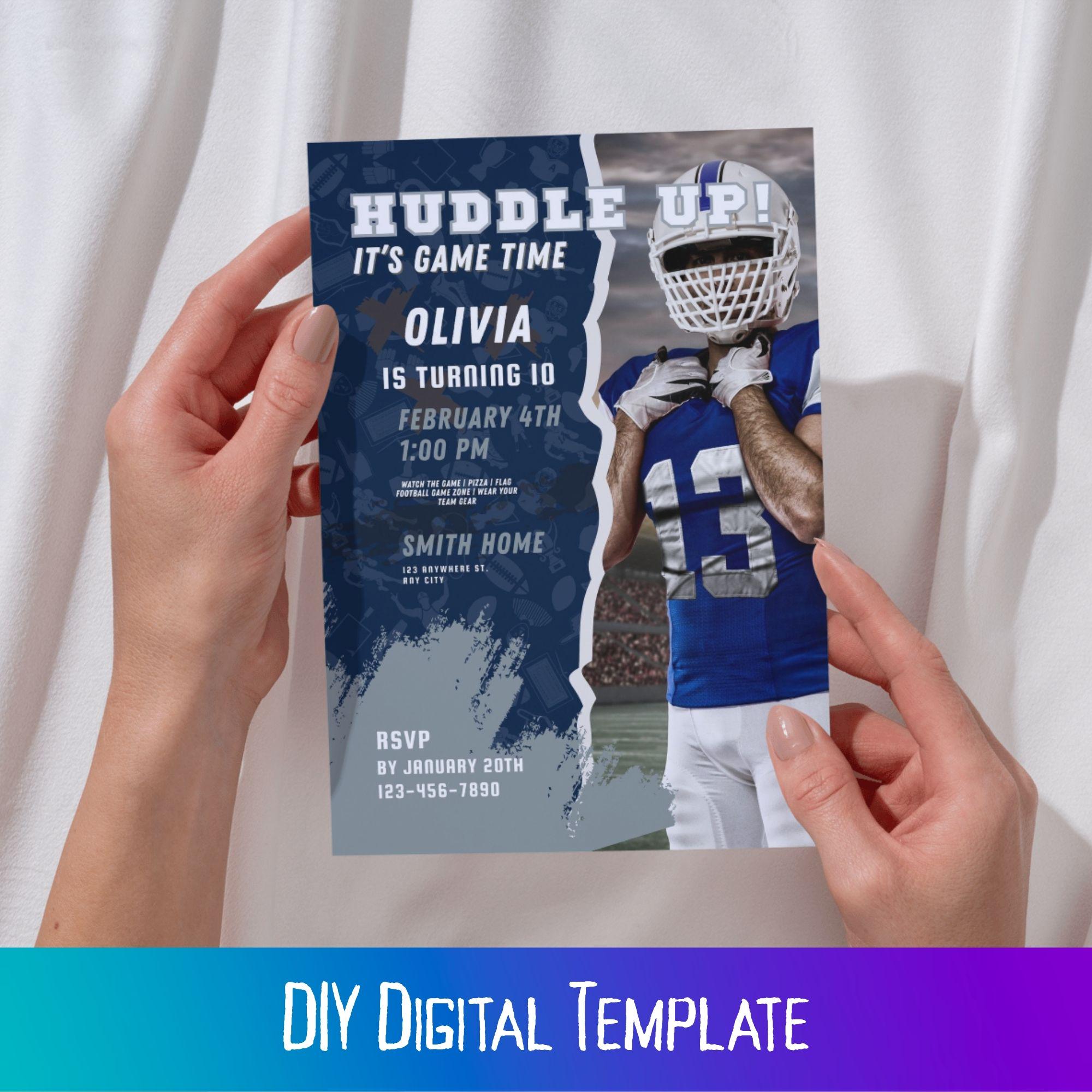 Dallas Cowboys Birthday Invitation | Football Theme, Canva Template ...