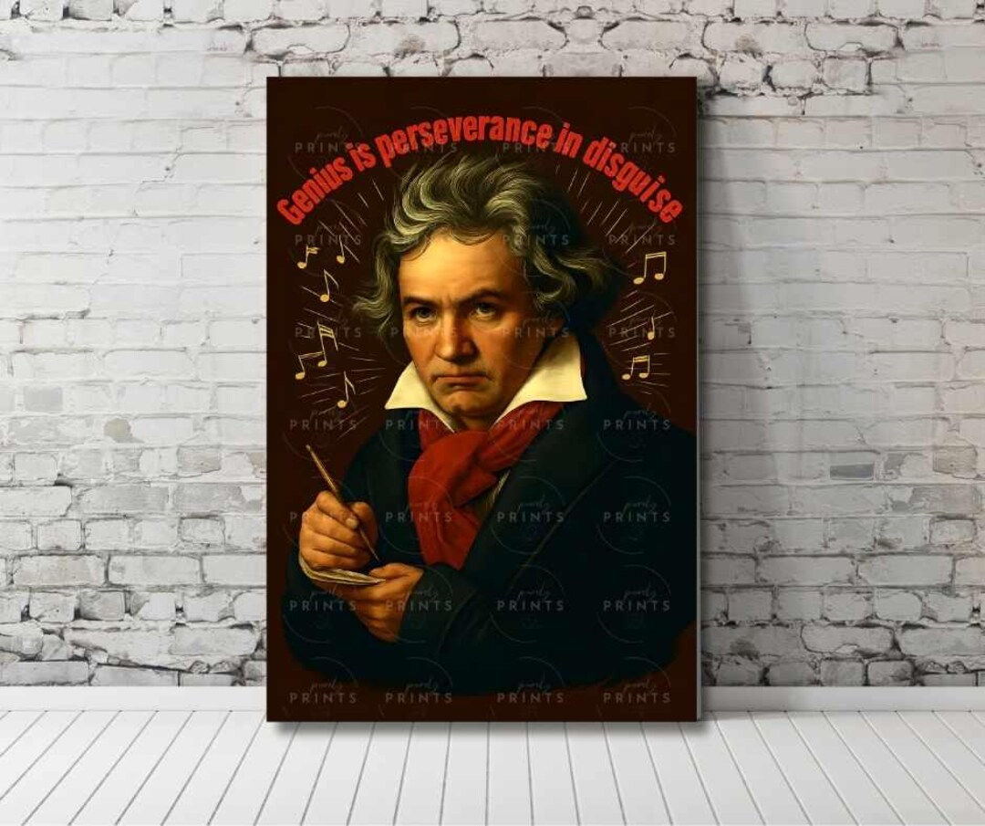 Ludwig Van Beethoven Poster | Digital Download | Beethoven Wall Art ...