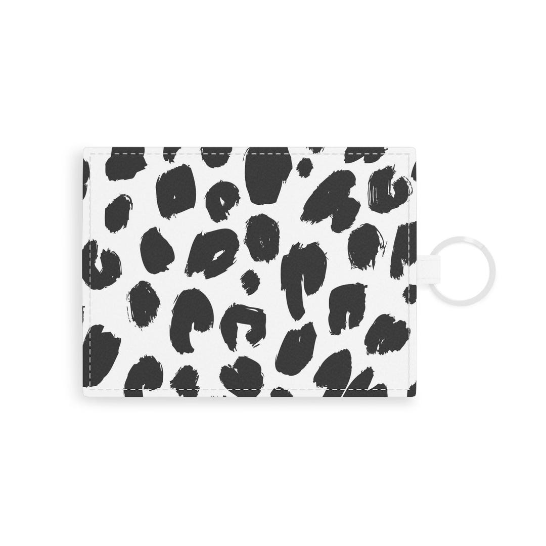 Leopard Print Card Holder, Cheetah Animal Pattern Wallet, Faux Leather ...