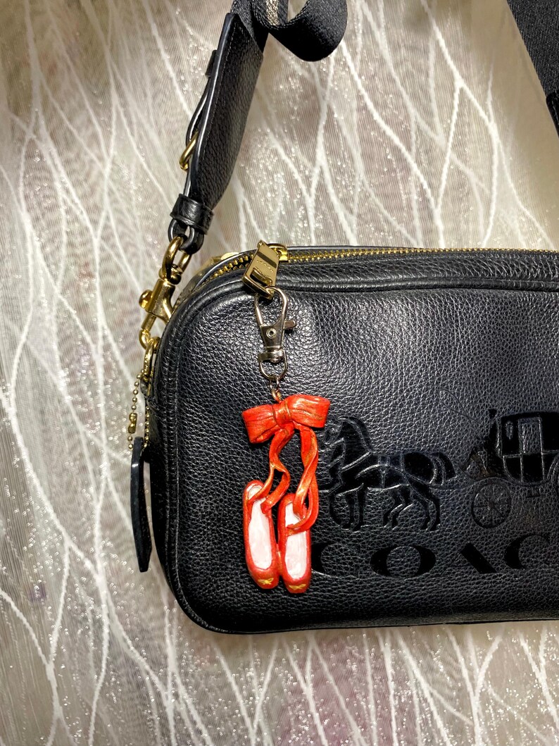 HANDMADE Ballet Pointe Shoe Keychain | Ballet Keychain | Cute Bag Charm ...