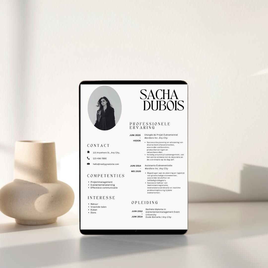 Editable Canva Resume Template | Clean & Modern CV | Professional Job ...
