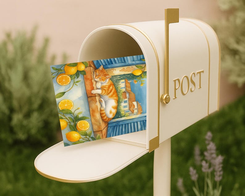 15 Printable Italian Mediterranean Postcards – Lemon Coast Art – 5x7 ...