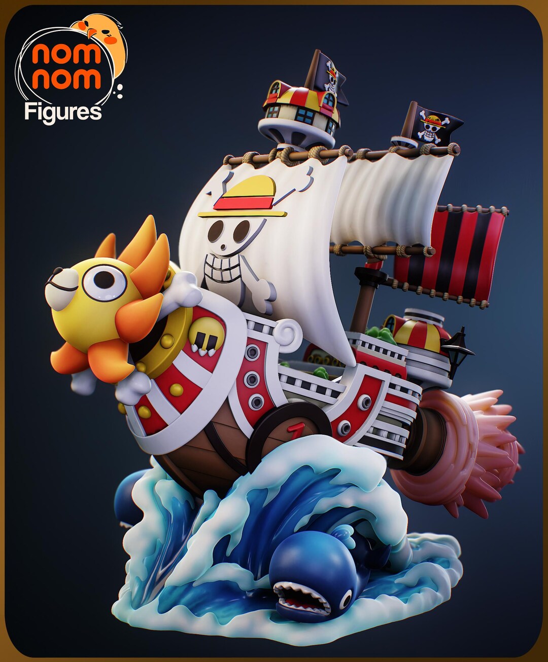 Colorful Pirate Ship With Lion Figurehead (chibi Version) - High ...