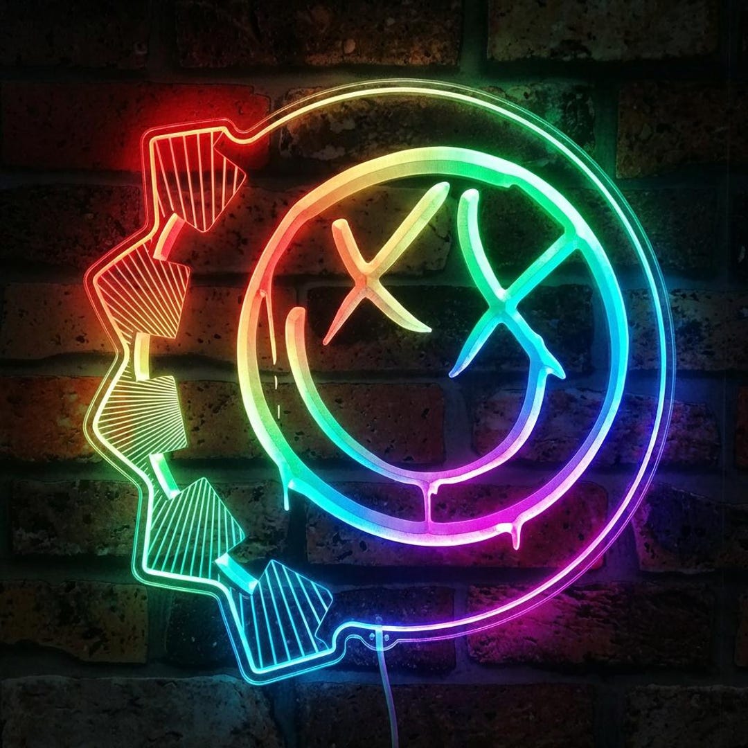 Blink 182 Light up LED Sign, LED Game Room Decor, Blink 182 Music Room ...