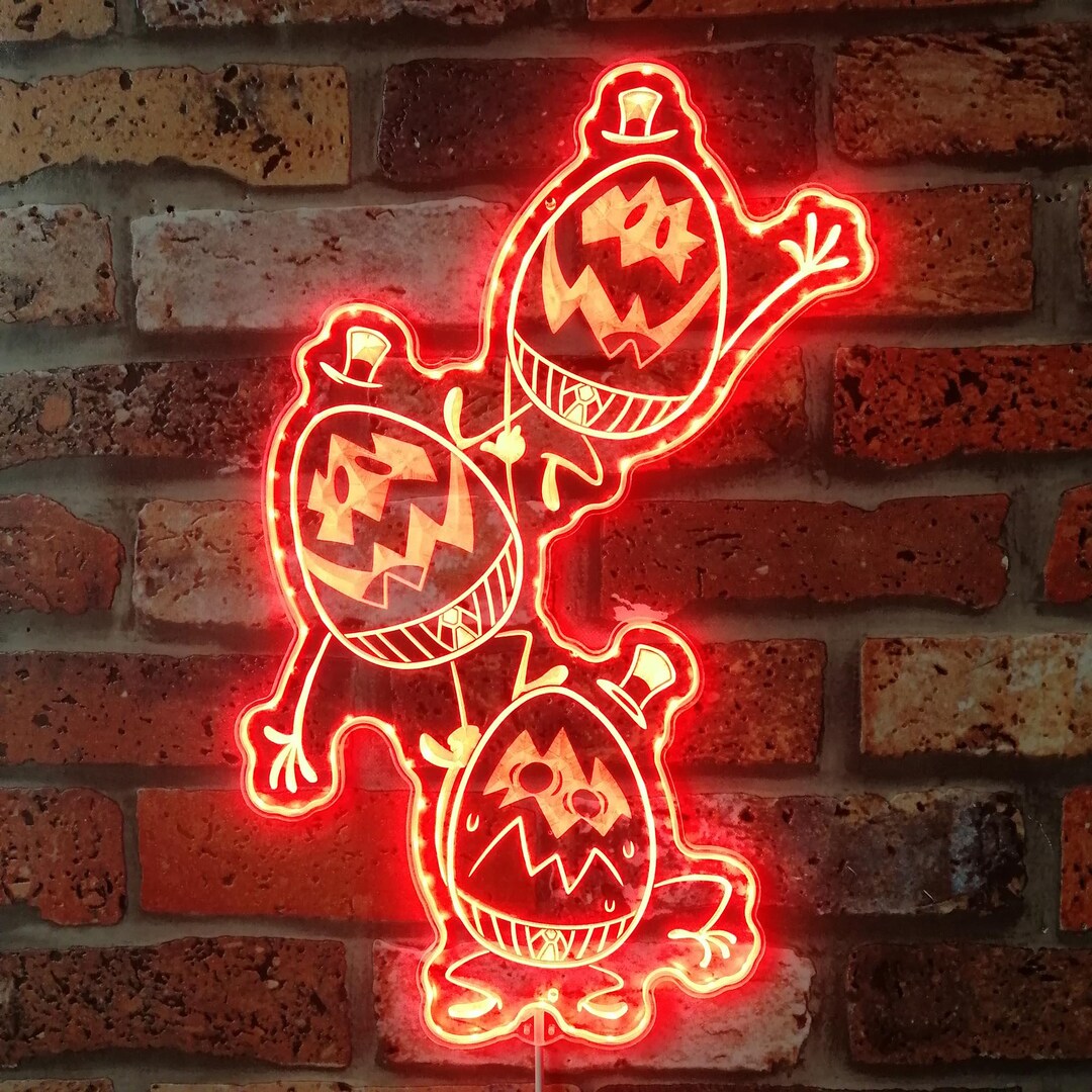 Hazbin Hotel Egg Boiz Minions Light up LED Sign , LED Game Room Decor ...