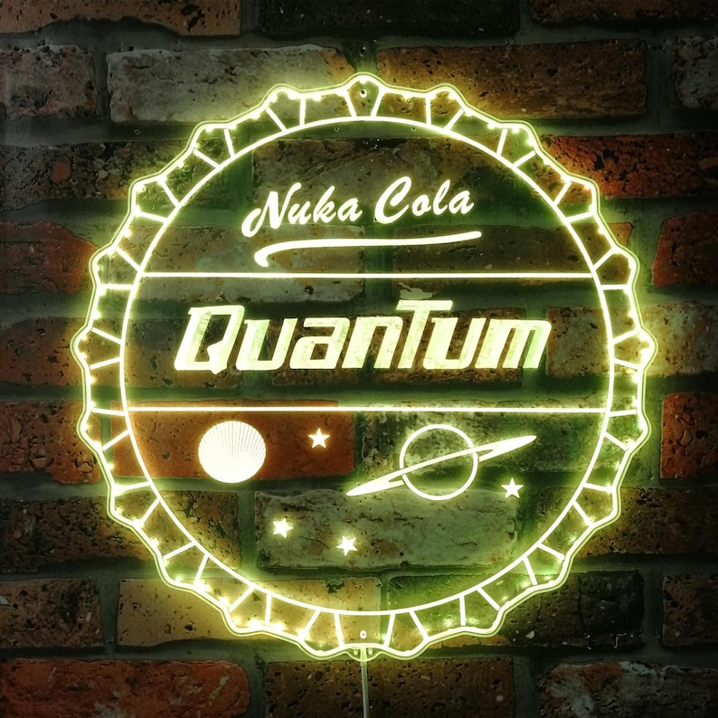 Nuka Cola Quantum Light up LED Sign , LED Game Room Decor With Multi ...