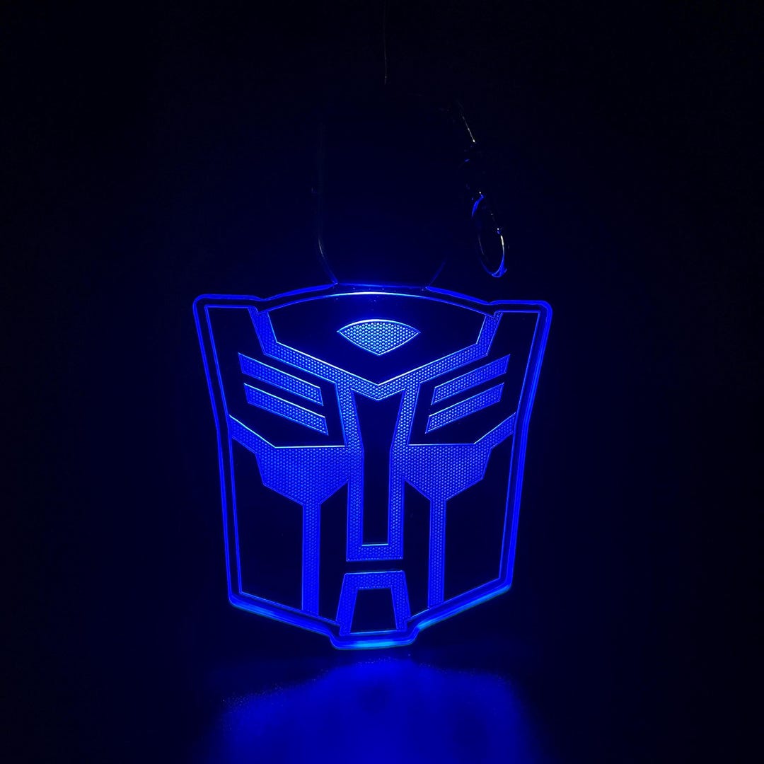 Transformers Light up Acrylic Keychain, LED Keychain With Multi Colors ...