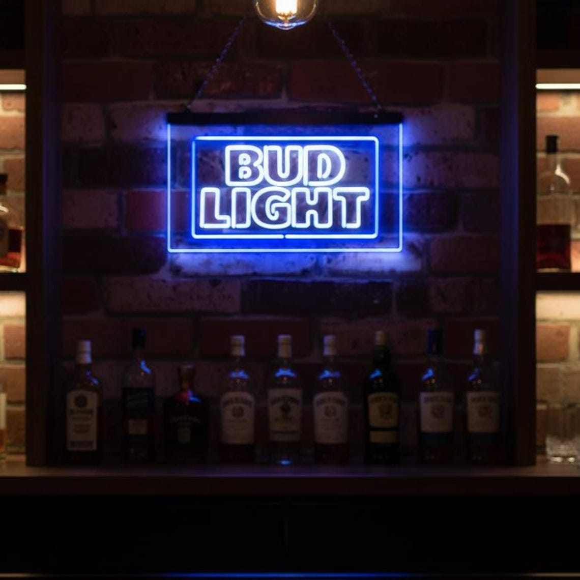 Bud Light Home Bar LED Sign , LED Man Cave Pub Bar Decor, Beer LED Sign ...