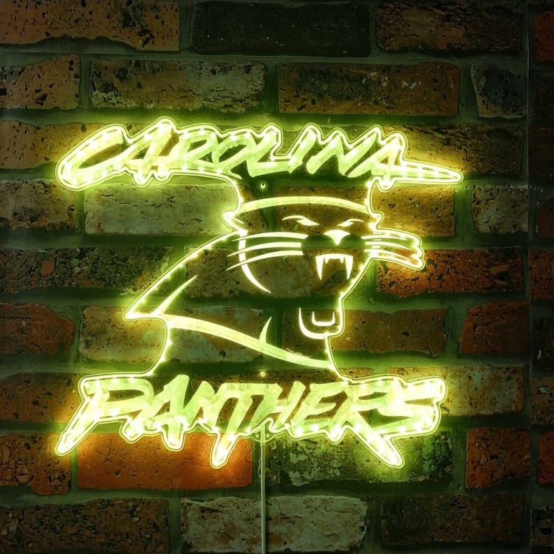 Carolina Panthers Light up LED Sign, Gift for Soccer Player, Kid Room ...