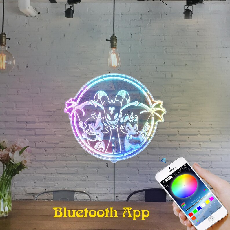 Helluva Boss Light up LED Sign , LED Game Room Decor With Multi Colors ...