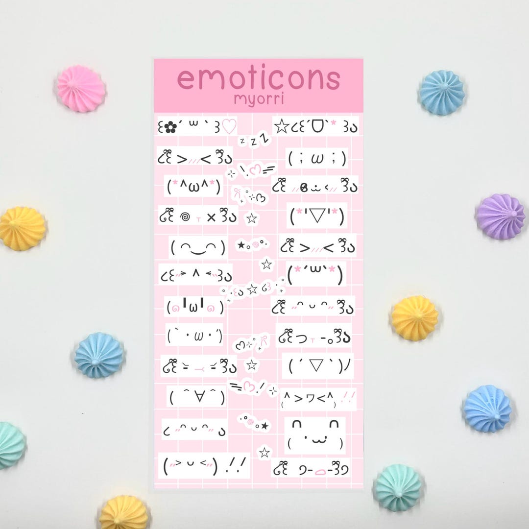 ASCII Emoticon Matte Sticker Sheet - Etsy