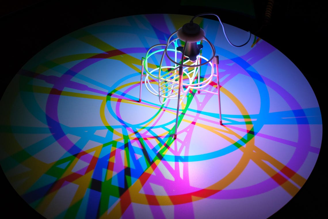 CMYK Projection Lamp: Colorful Shadow Table or Floor Light - Etsy