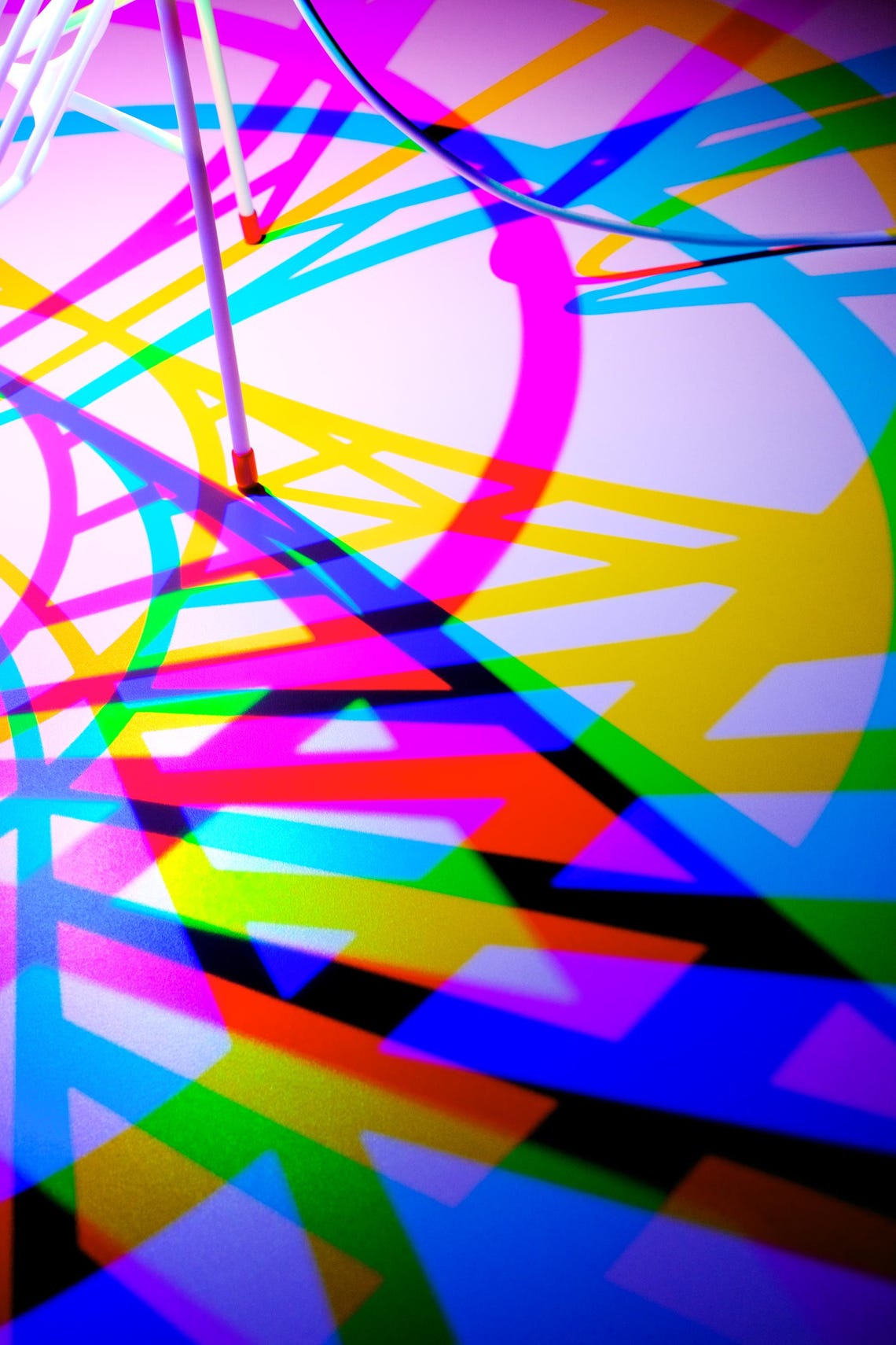 CMYK Projection Lamp: Colorful Shadow Table or Floor Light - Etsy
