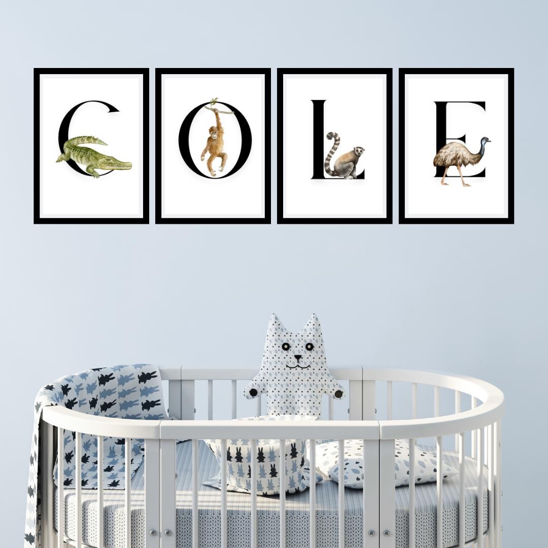 Animal ABC Letters - 26 Letters With Matching Animals | Nursery Wall ...