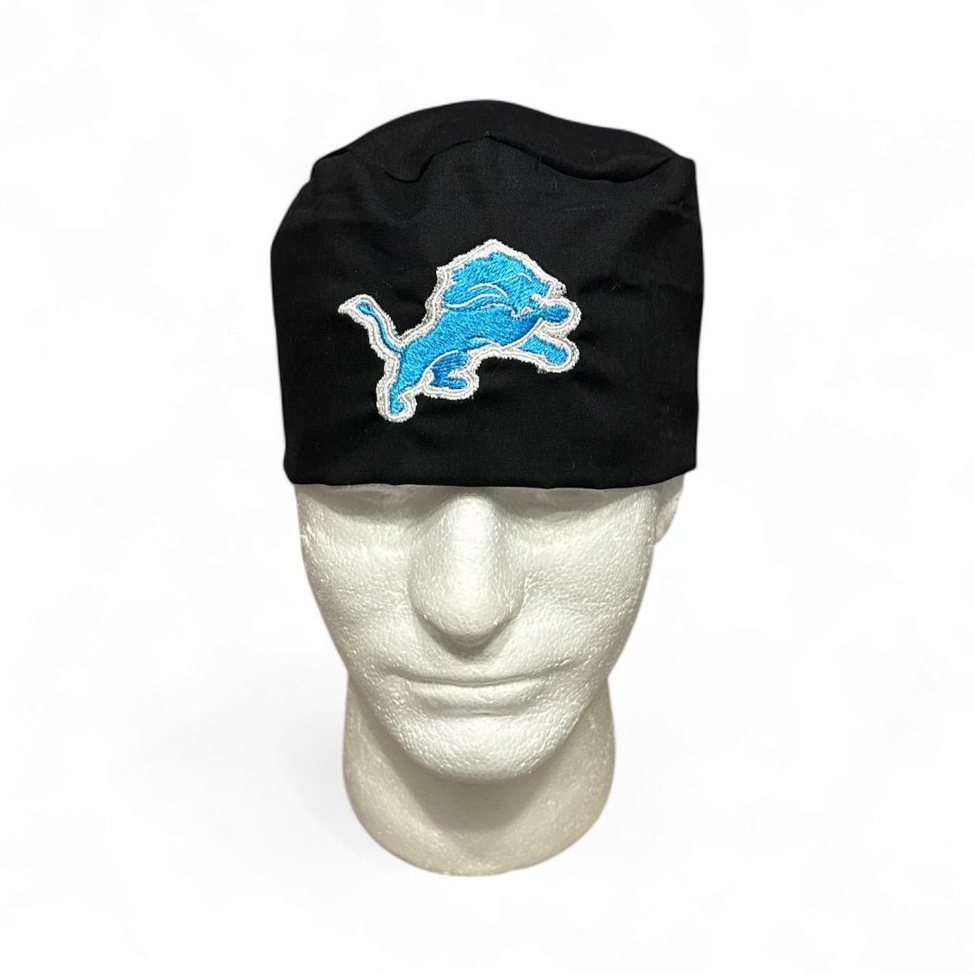 Lions Football Scrub Cap: Standard Tie-back, Handmade USA - Etsy