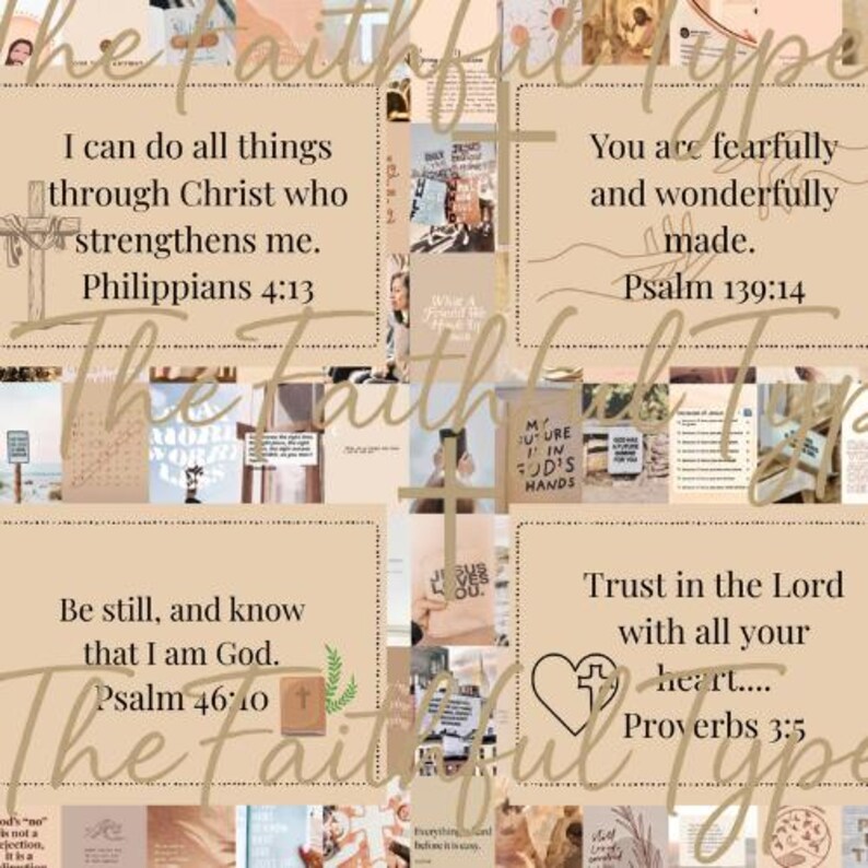 Encouraging Bible Verse Cards | Christian Digital Download | Faith ...