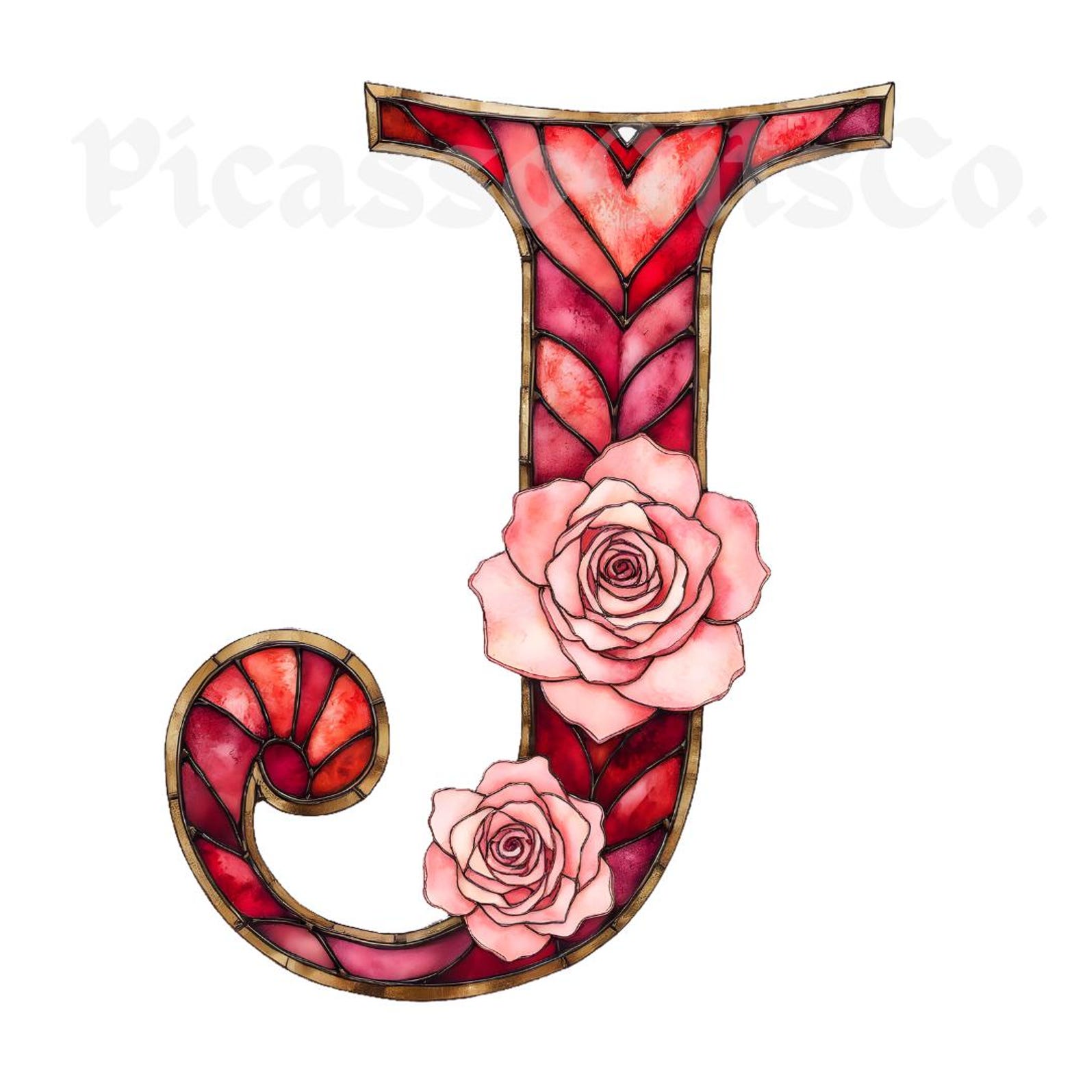 Valentine Alphabet PNG, Romantic Letters A–Z, Valentine Letter Set for ...
