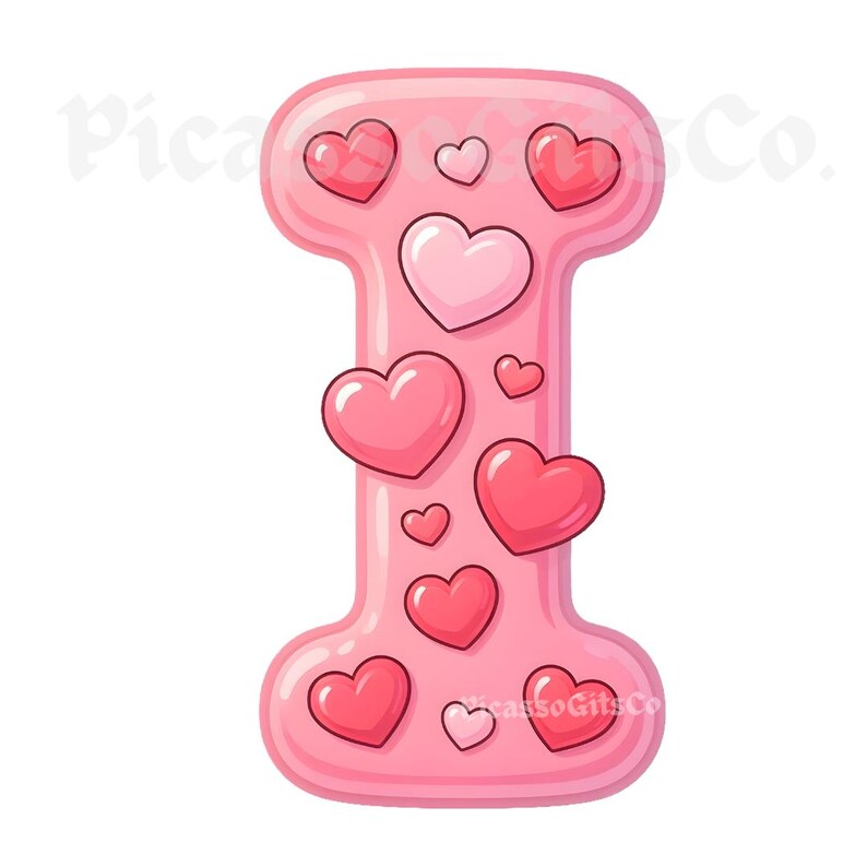 Valentine Heart Alphabet PNG – Classic Letters Clipart (digital ...