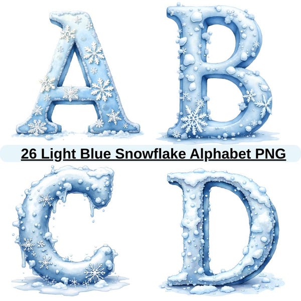 Snowflake Blue Clipart - Etsy UK