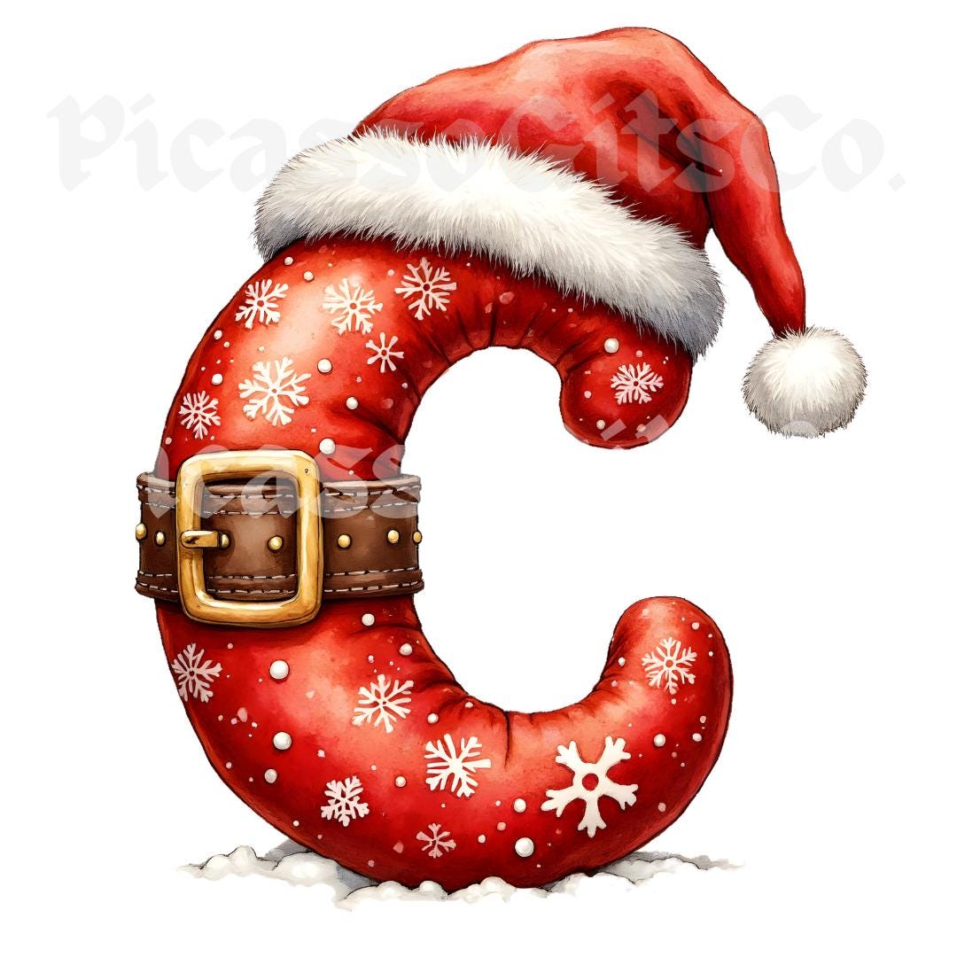 Christmas Alphabet PNG Bundle | Holiday Font Set | (digital Download- A ...