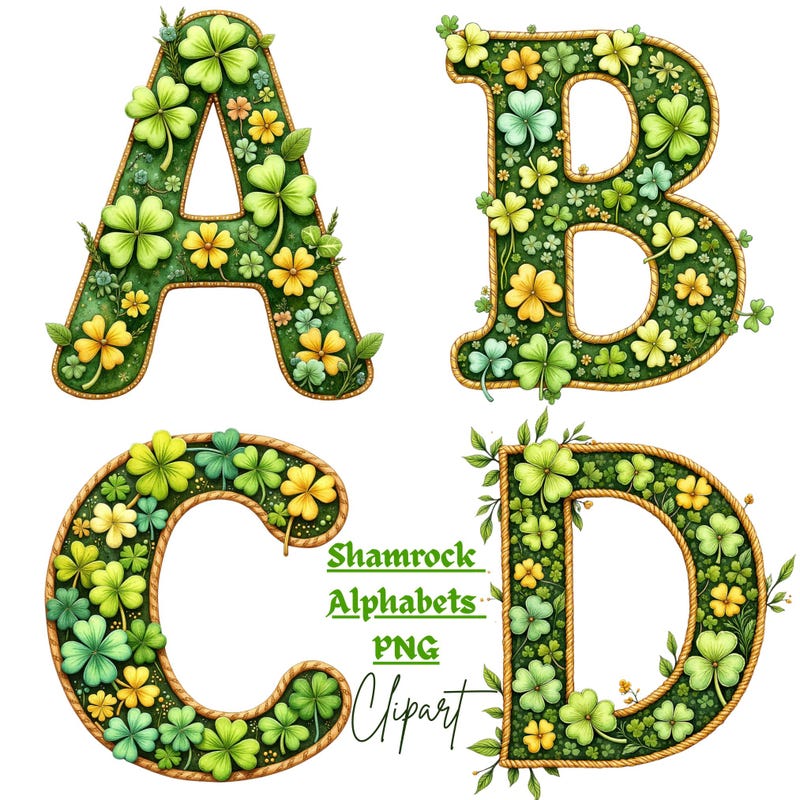 Shamrock Alphabet - Etsy