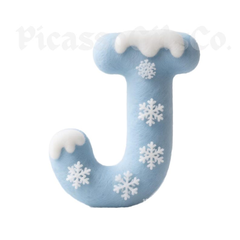 Soft Felt Winter Alphabet & Numbers Clipart – Cozy Snowflake Letters A ...