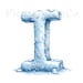 Snowflake Frost Alphabet PNG | Icy Blue Letters A–Z | Watercolor Winter ...