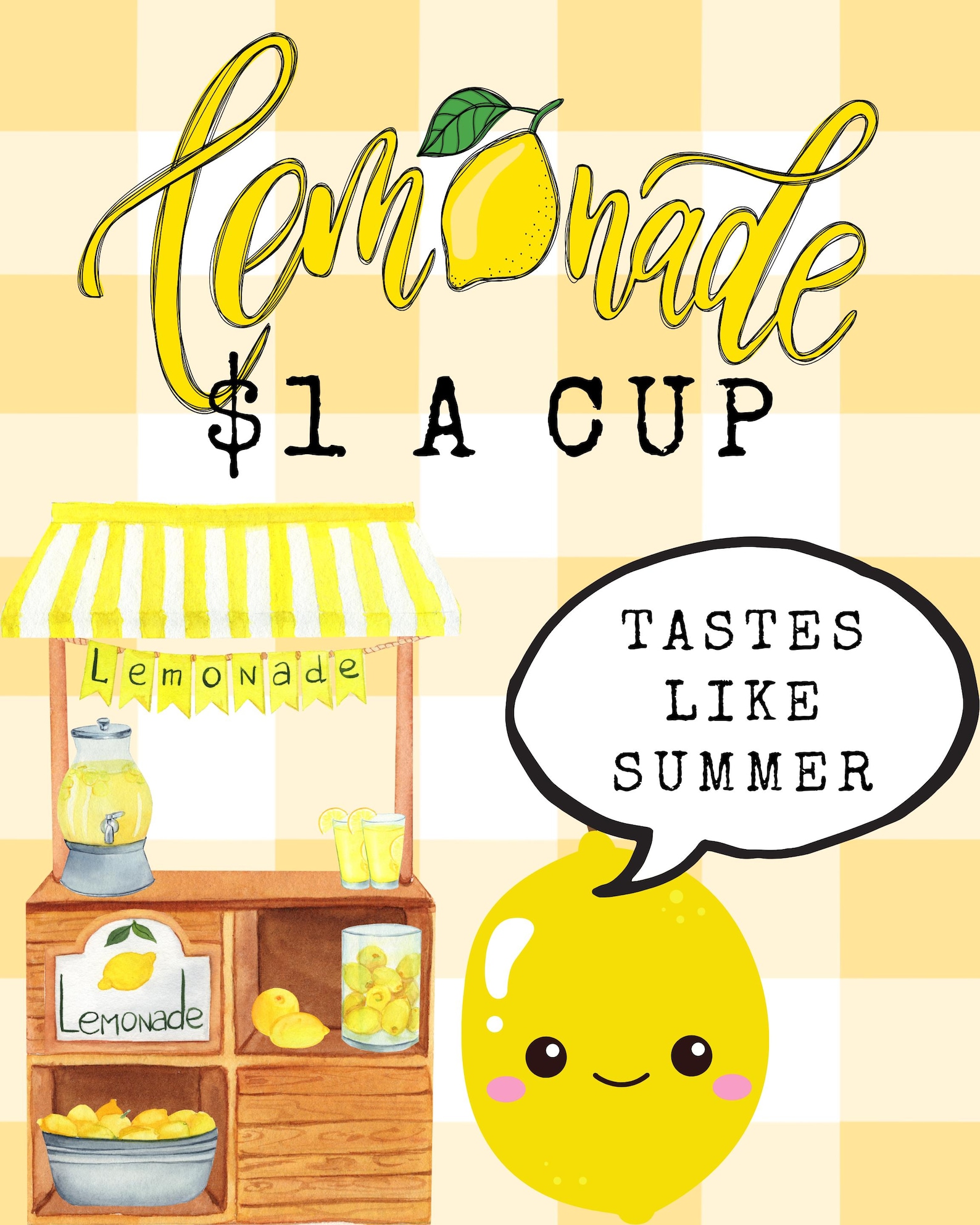 Lemonade Stand Poster! - Etsy