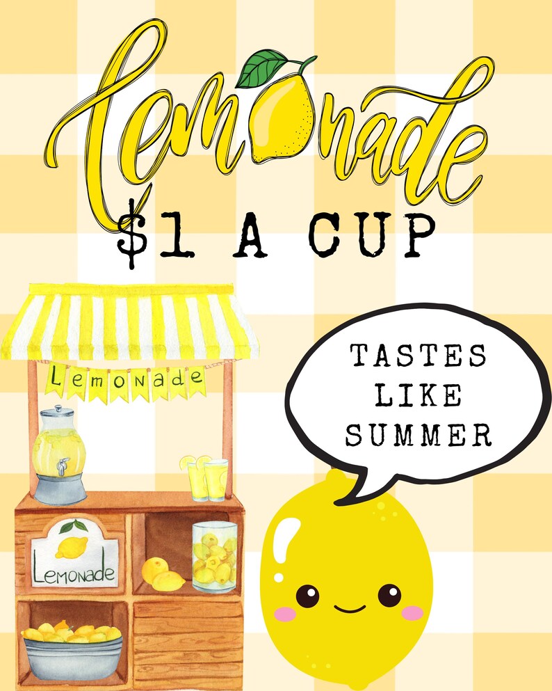 Lemonade Stand Poster! - Etsy