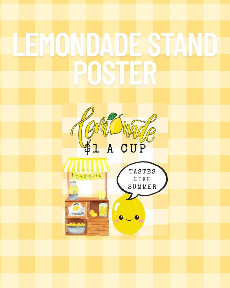 Lemonade Stand Poster! - Etsy