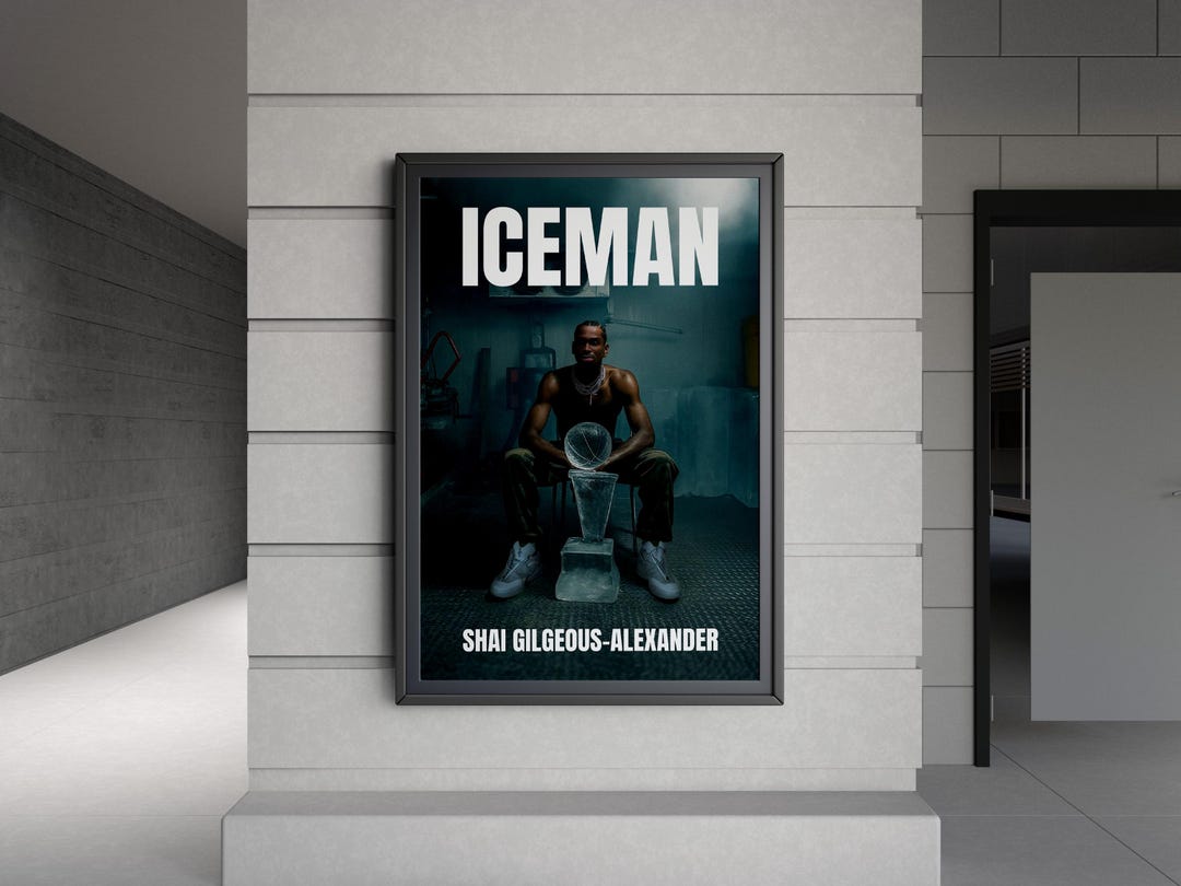 Shai Gilgeous-alexander "iceman" Poster: OKC Thunder NBA Wall Art - Etsy UK