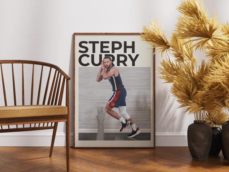 Steph Curry Basketball Poster | NBA Wall Art | All-star Digital ...