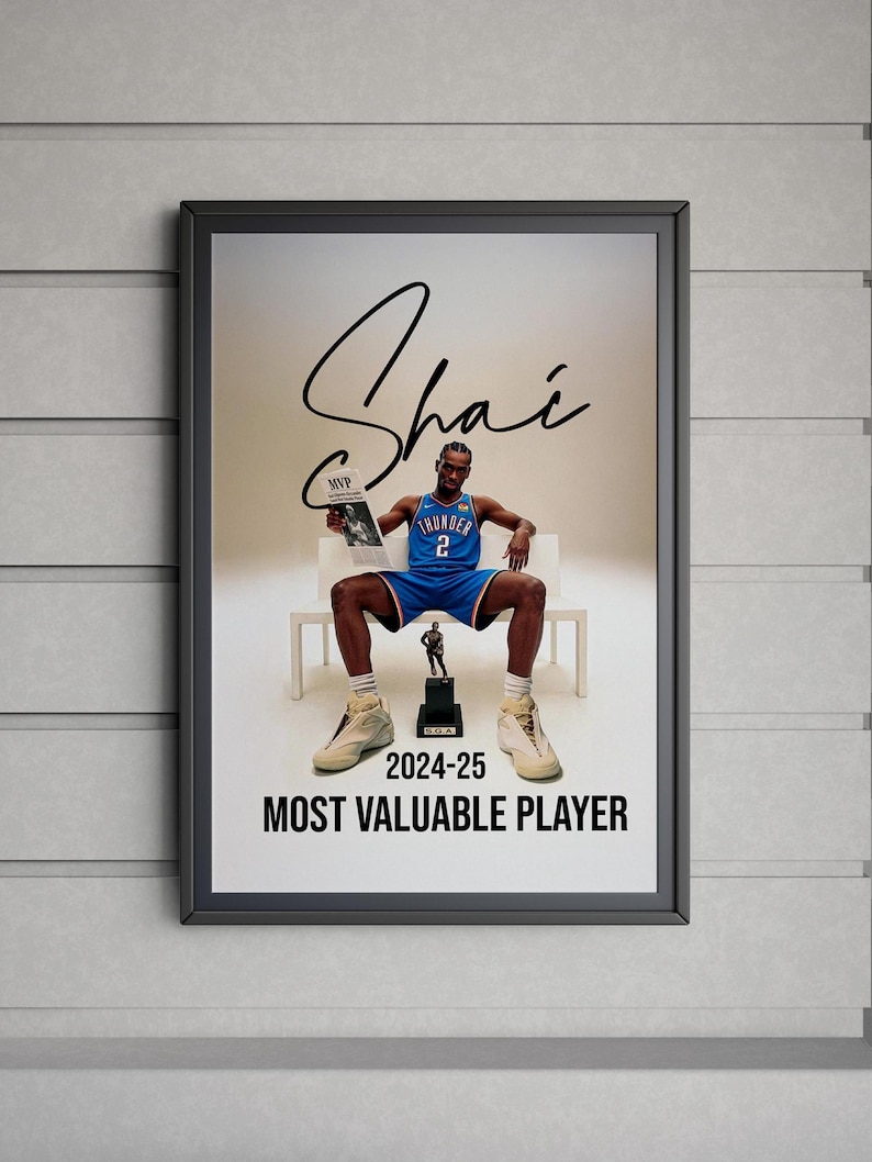 Póster de Shai Gilgeous-Alexander MVP / Arte del Jugador Más Valioso de ...