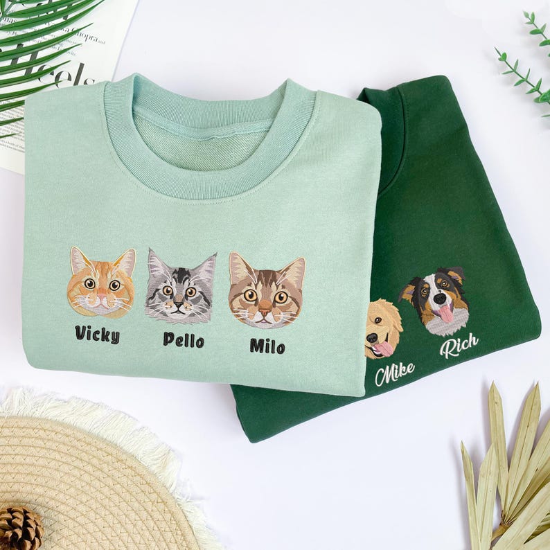 Custom Toddler Sweatshirt,embroidered Customizable Pet Sweatshirt ...