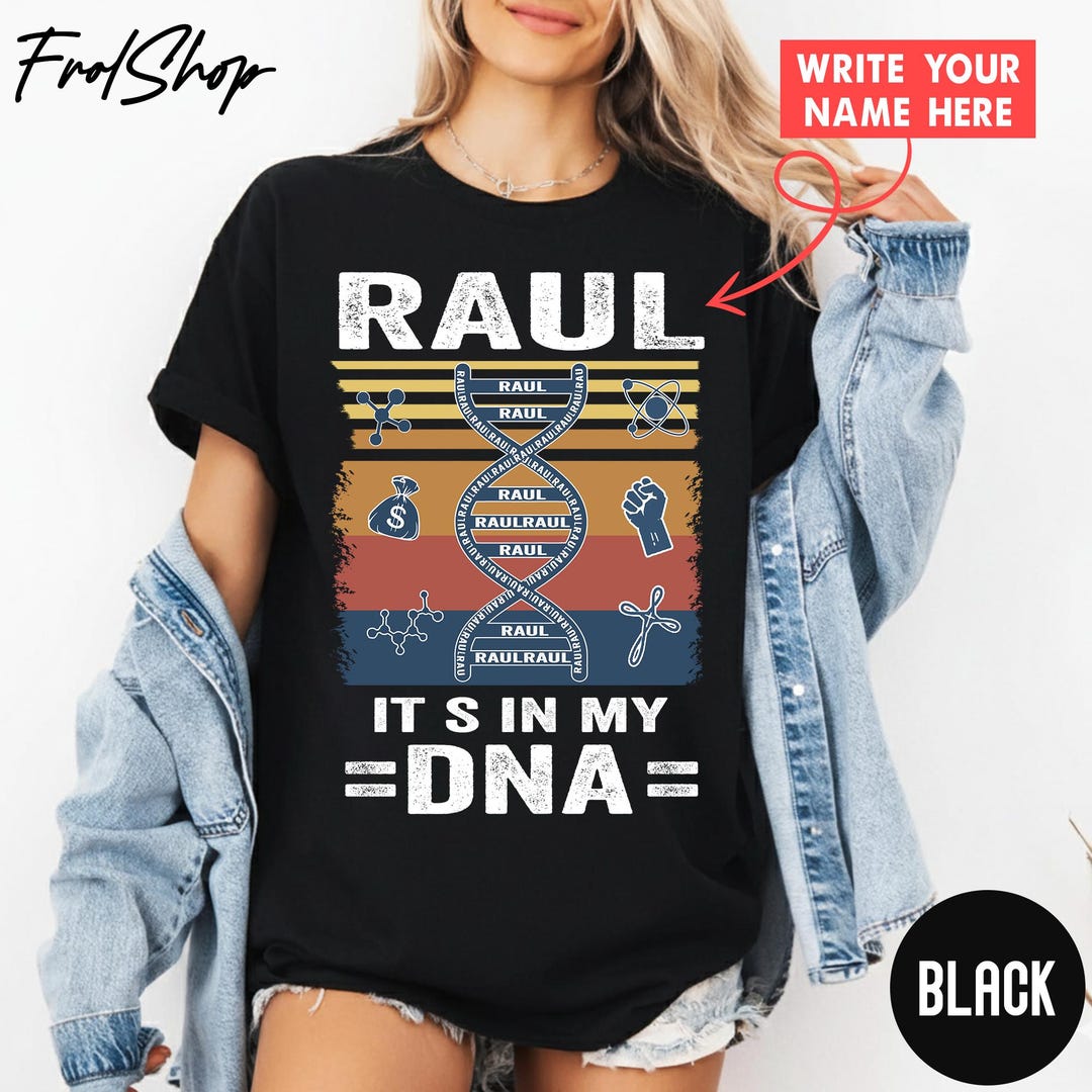Custom DNA Name Shirt: Personalized Family Surname Tee - Etsy
