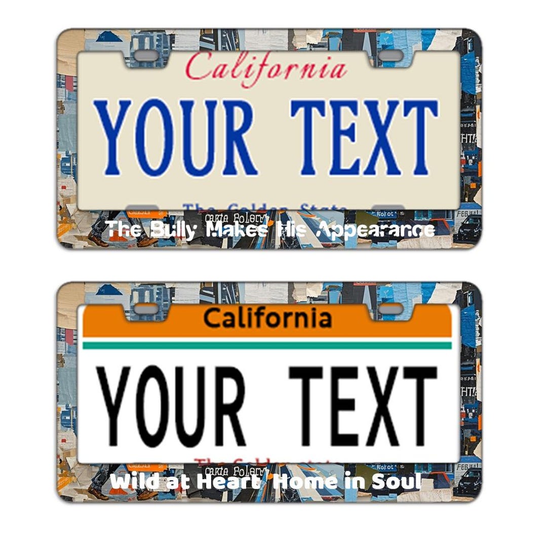 Custom License Plate and Frame: Personalized Aluminum Car Tag,12x6'' - Etsy