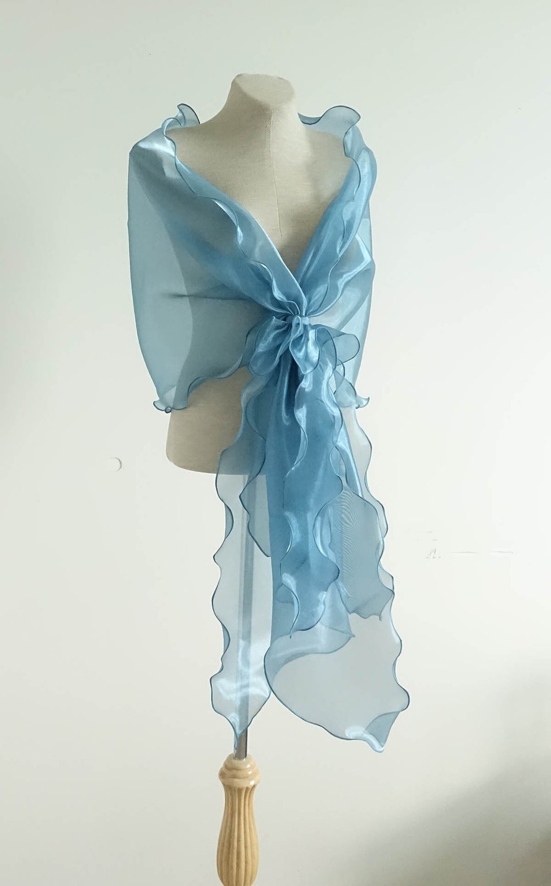 Evening Shawl Woman Wrap Tropical Blue Shawl Organza Cover up - Etsy