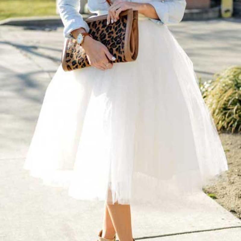 White Tulle Skirt - Etsy