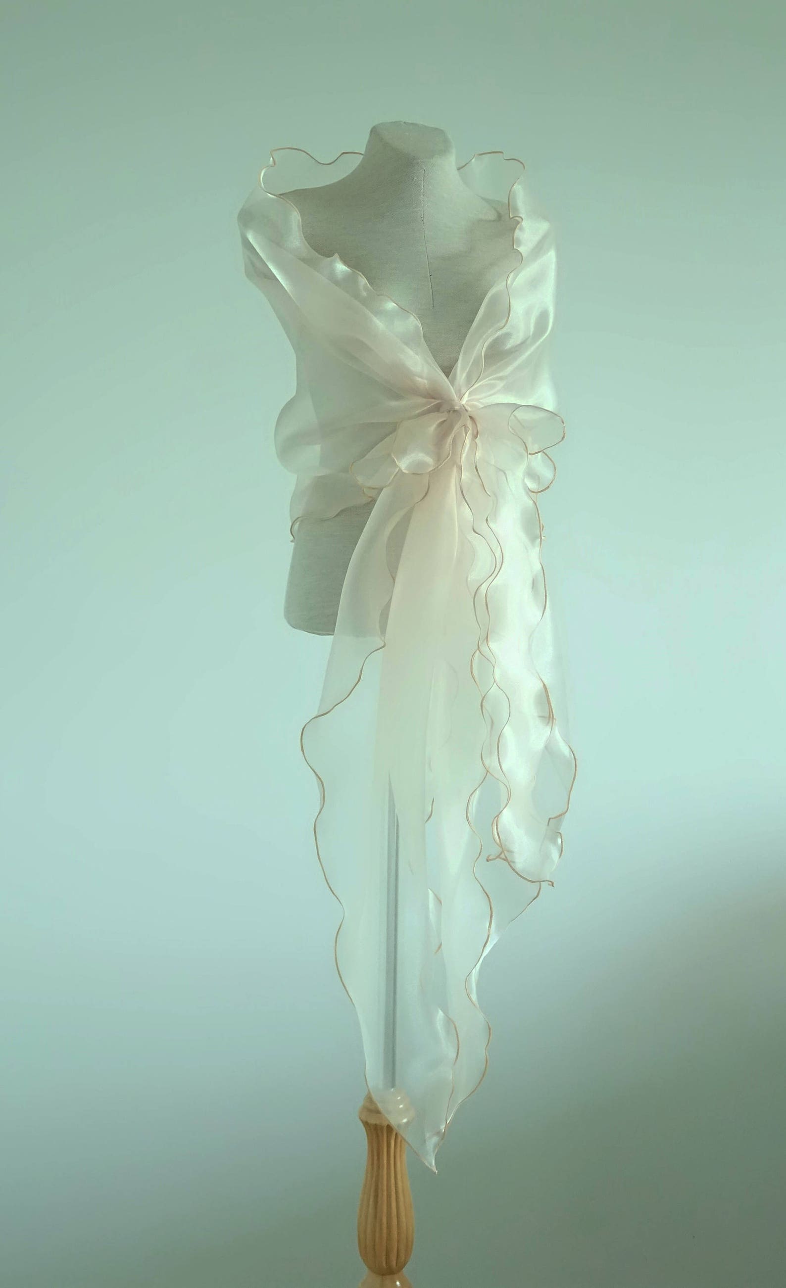 Evening Shawl Woman Wrap Champagne Organza Shawl. Organza - Etsy Canada