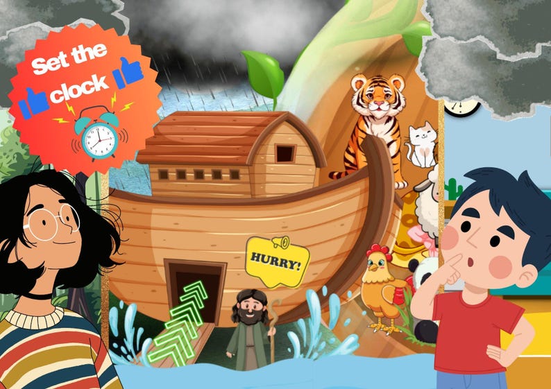 Noah's Ark Printable for Kids, Help Find Noah's Animals, Noah's Ark ...