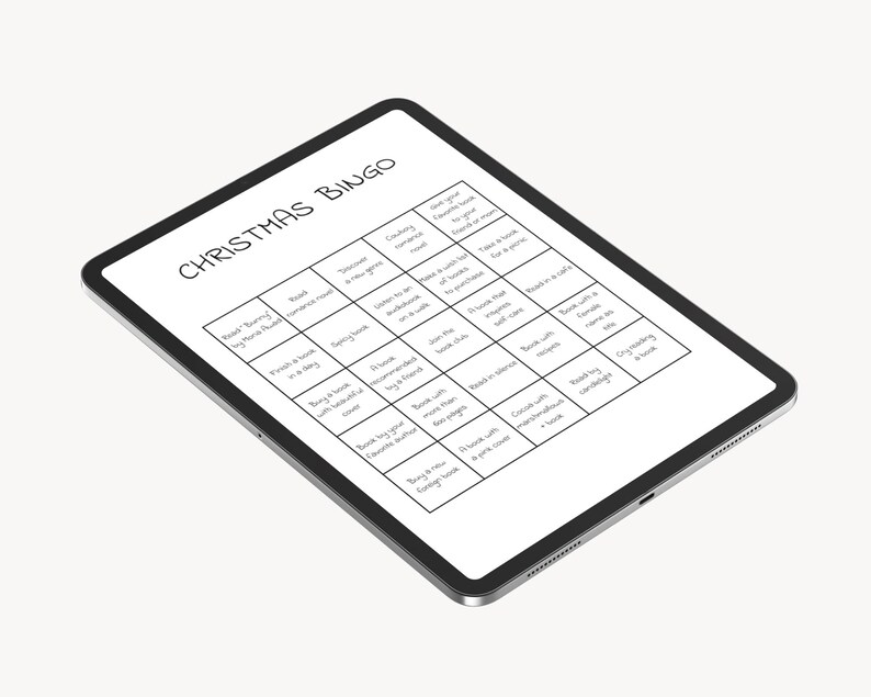 Christmas Reading Bingo Printable | Holiday Book Challenge | Cozy ...