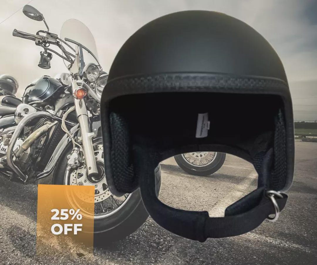 Lowest Profile Open Face Motorcycle Helmet | Bike Tribe® UK | Motorbike ...