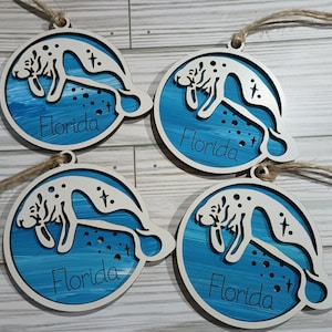 Magical Manatee Ornament - Etsy