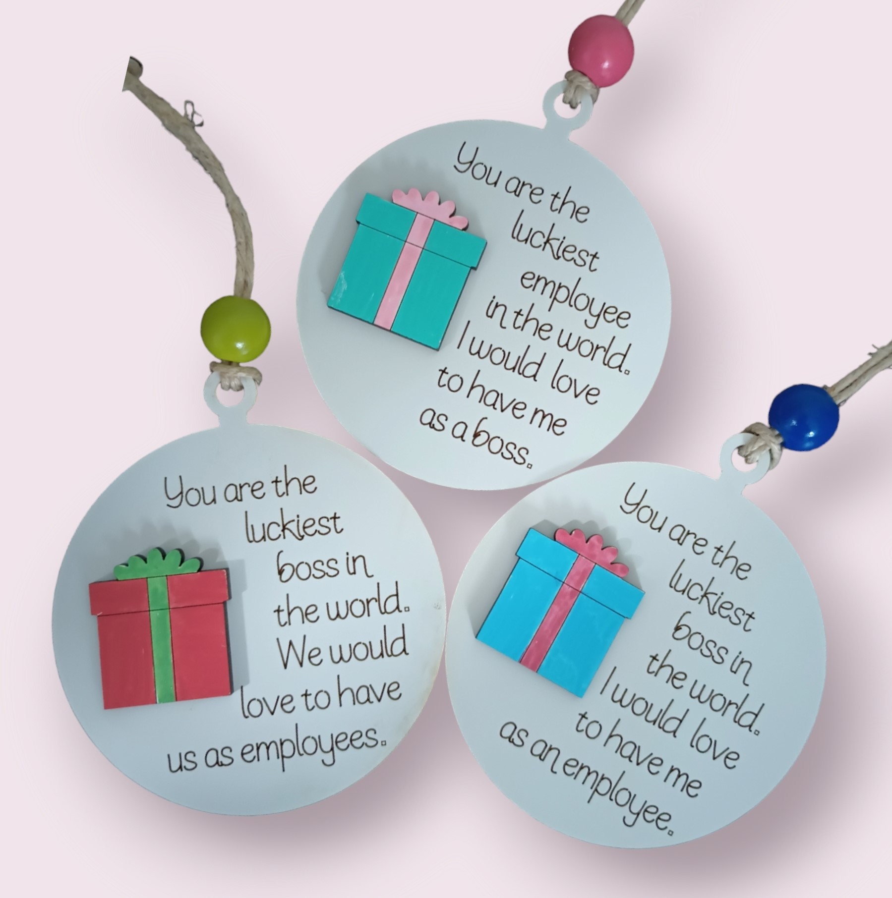 You're the Luckiest Boss/employee in the World Ornament - Fun Workplace ...