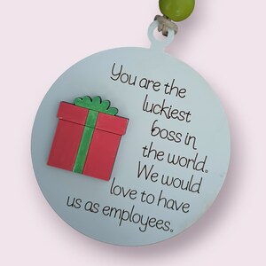 You're the Luckiest Boss/employee in the World Ornament - Fun Workplace ...