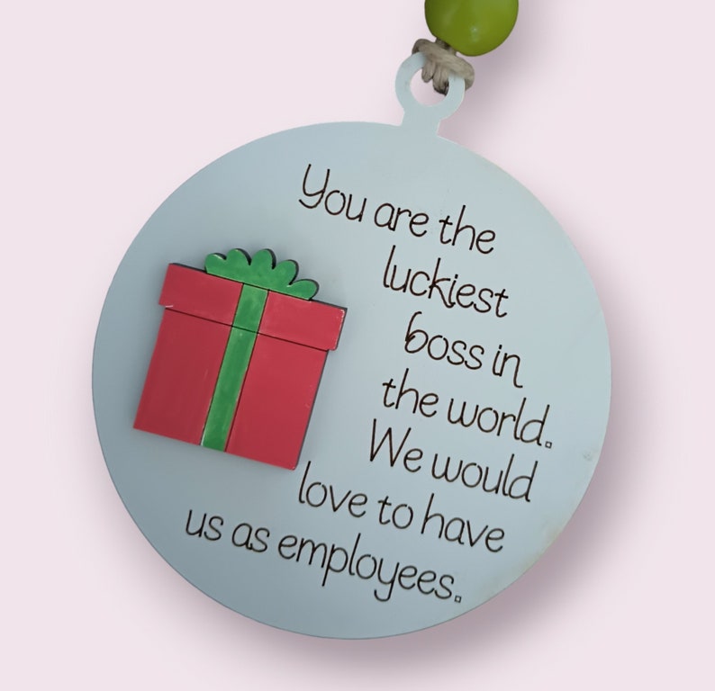 You're the Luckiest Boss/employee in the World Ornament - Fun Workplace ...