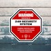 Warning Alarm Surveillance Metal Plate Yard Sign Security Camera System ...