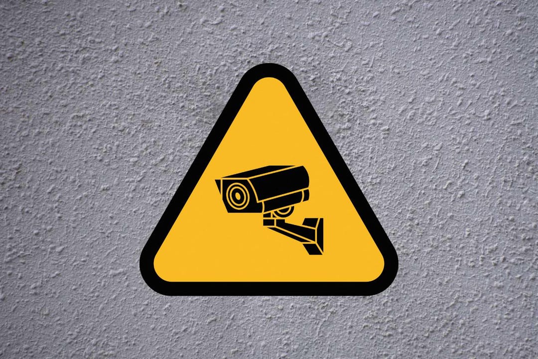 4 X Warning Alarm Surveillance Stickers Decals Pack Set Security Camera ...