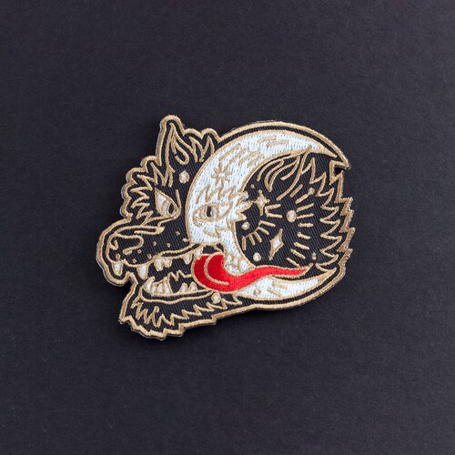 Wolf Patch - Etsy