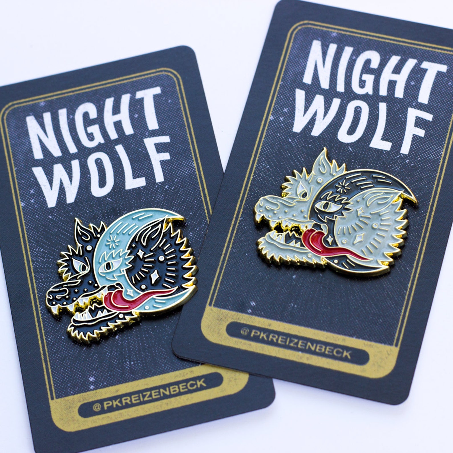 Night Wolf Enamel Pin Enamel Pin Enamel Pin Wolf Lapel Pin | Etsy